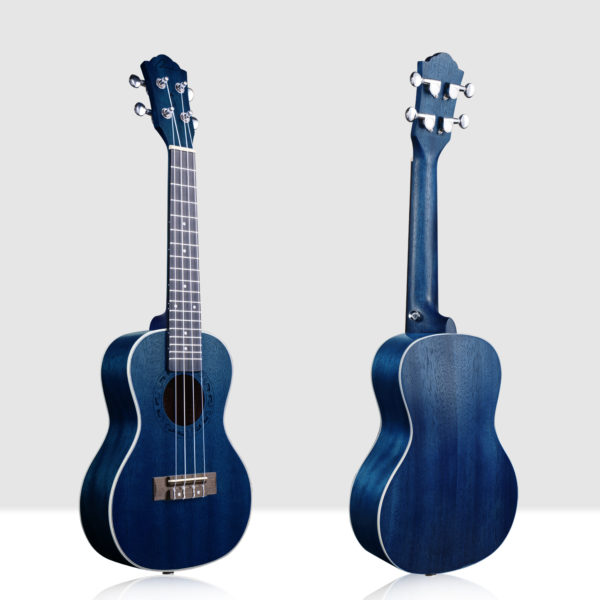 Concert Ukulele For Beginner, Adults [Blue, 23 inch]