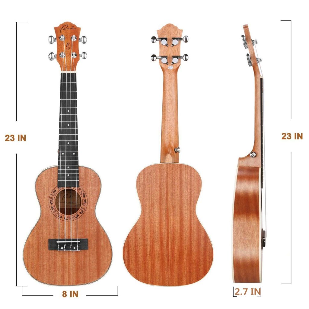 Ukelele Left Handed Concert Ukulele for Beginner [23 inch]
